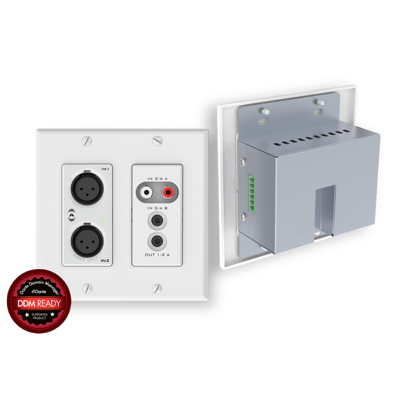 DANTE WALLPLATE 4X2 MULTI I/O (6CH) - JPRO